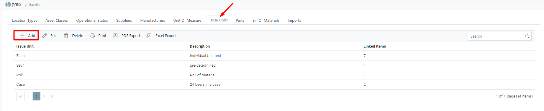 How to add Issue Units Base file in AMD